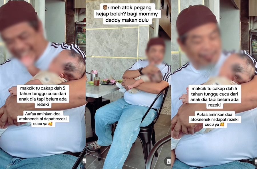 [VIDEO] 5 Tahun Belum Rezeki Timang Cucu, Netizen Sebak Lihat Pak Cik ...